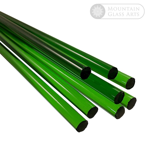 12mm Emerald Green Rod 4 Ft L 63 Borosilicate Glass 33 Coe